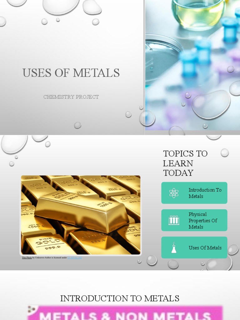 Uses of Metals: Chemistry Project | PDF