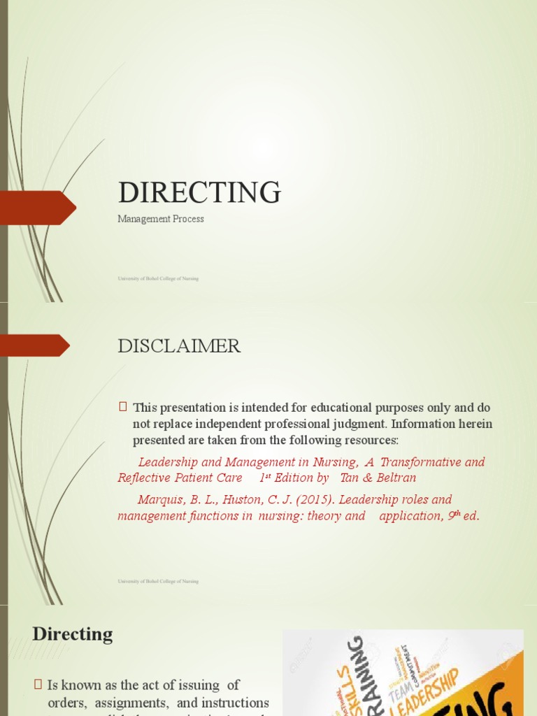 Directing: Management Process | PDF | Communication | Decision Making