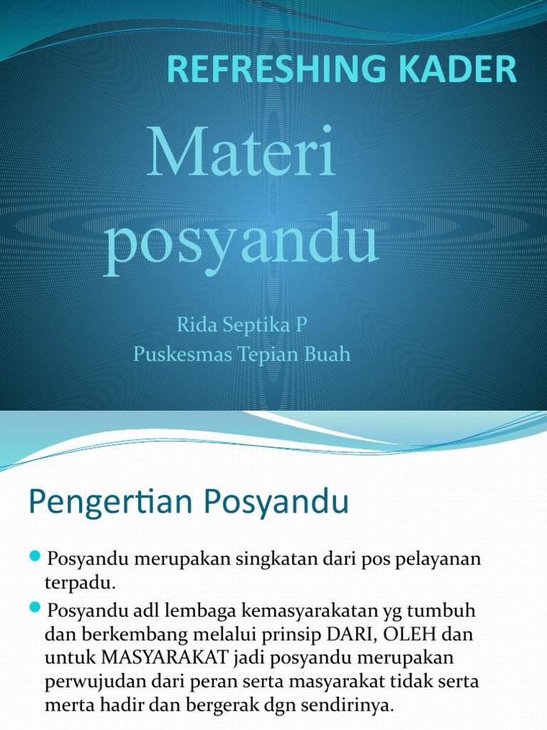 Materi Refreshing Kader | PDF