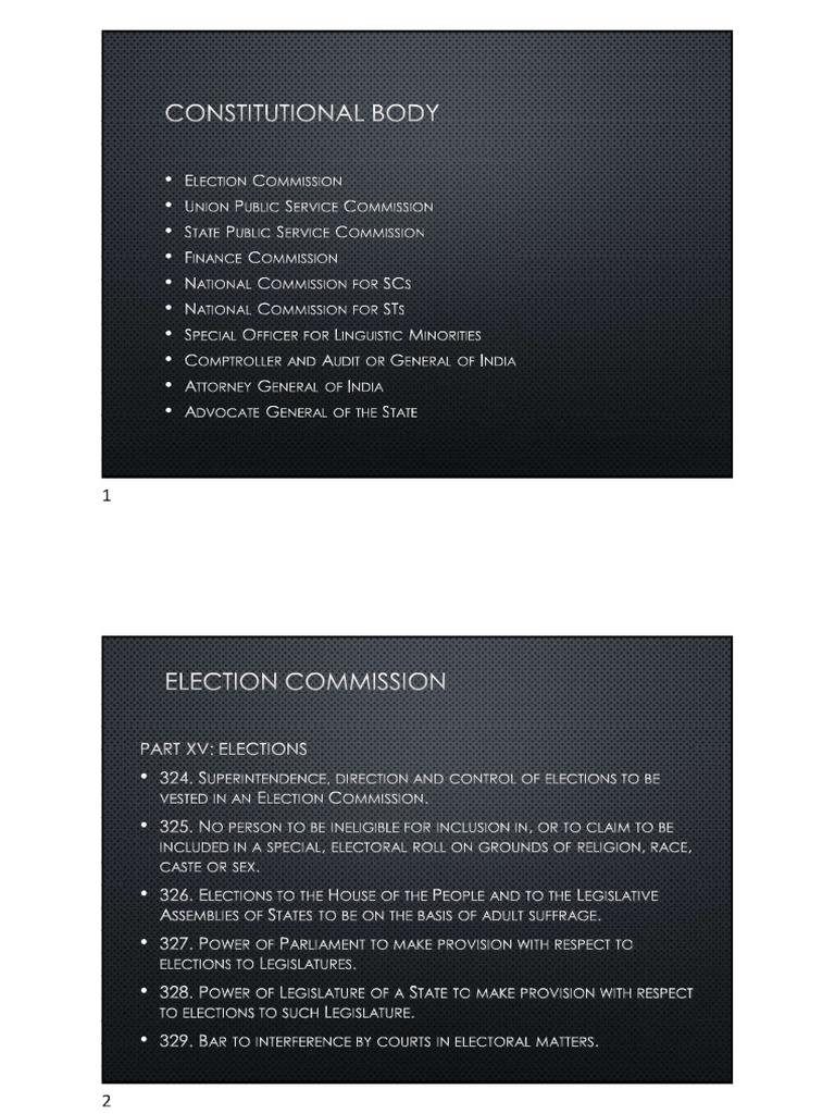 Handout-Constitutional Bodies | PDF