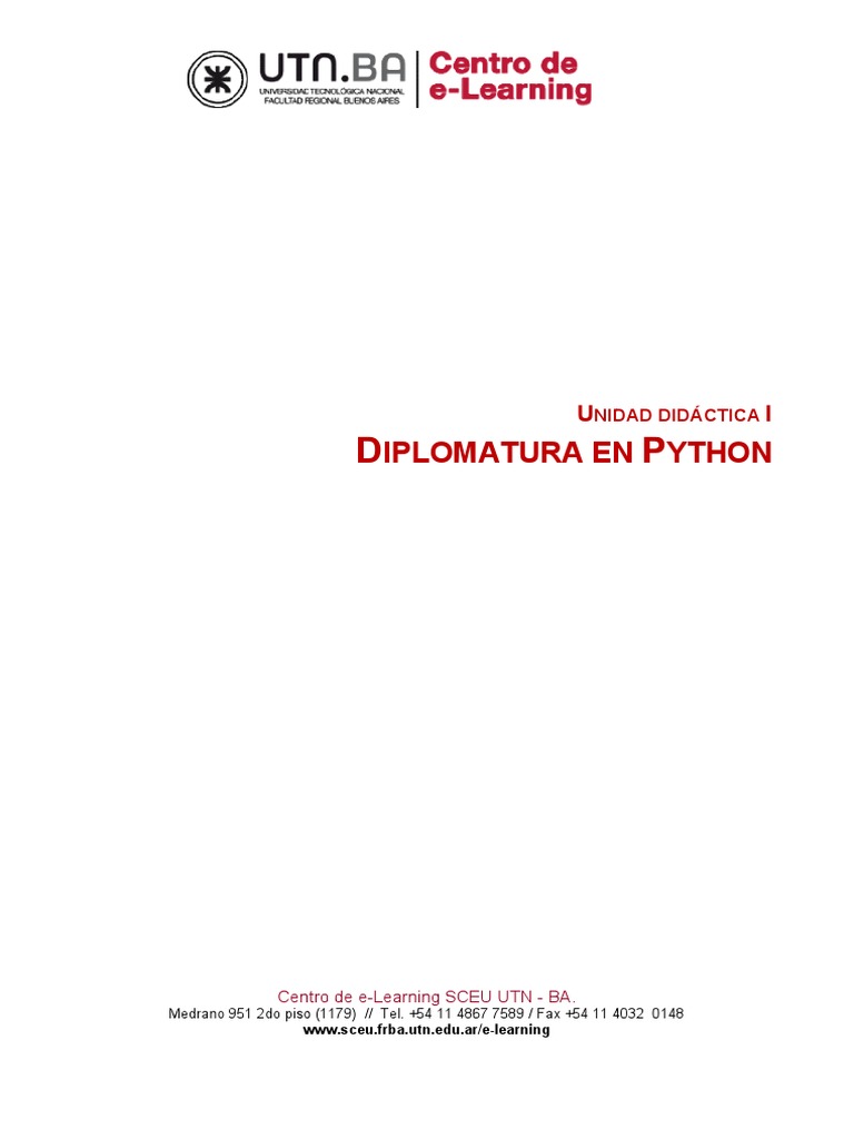 Python Inicial Unidad 1 | PDF | Python (lenguaje de programación ... Python Inicial Unidad 1 | PDF | Python (lenguaje de programación ...