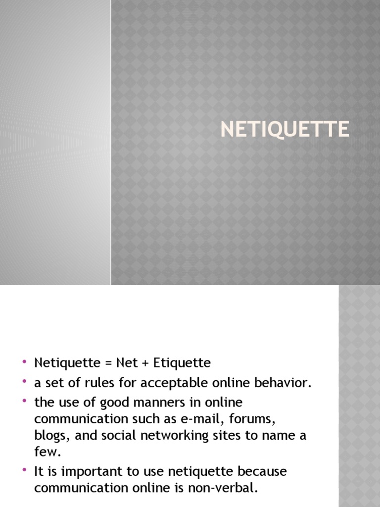 Netiquette-Writing Emails and Blogs | PDF | Internet | Human Communication