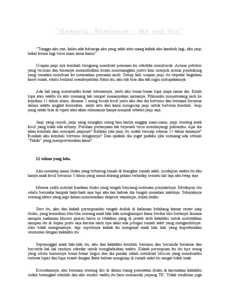 Memoria Reminisce Pdf