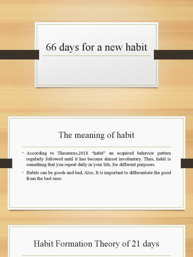 66 DAYS FOR A NEW HABIT - OB Week 5 | PDF