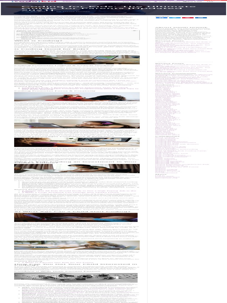 Coding For Kids The Ultimate Guide For Parents ( | PDF | Computer ...