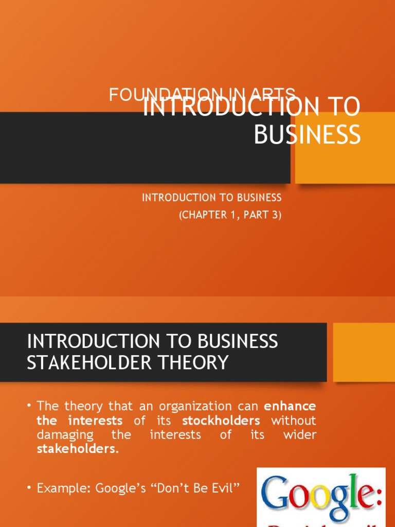 ITB Chapter 1 (Part 3) | PDF | Stakeholder (Corporate) | Stocks
