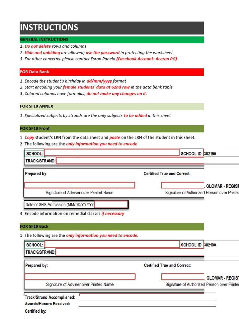 ABM 11 B Automated SF10 and SF9 | PDF | Information Science