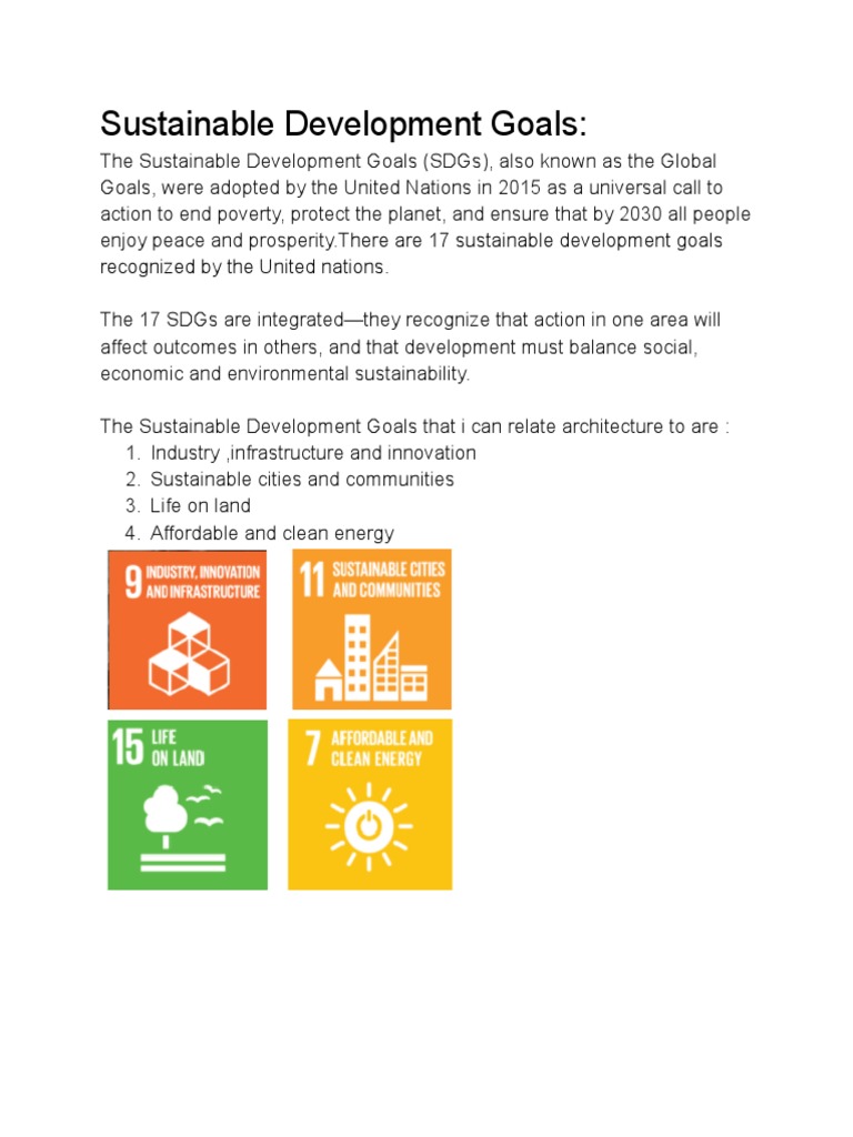 Sustainable Development Goals | PDF