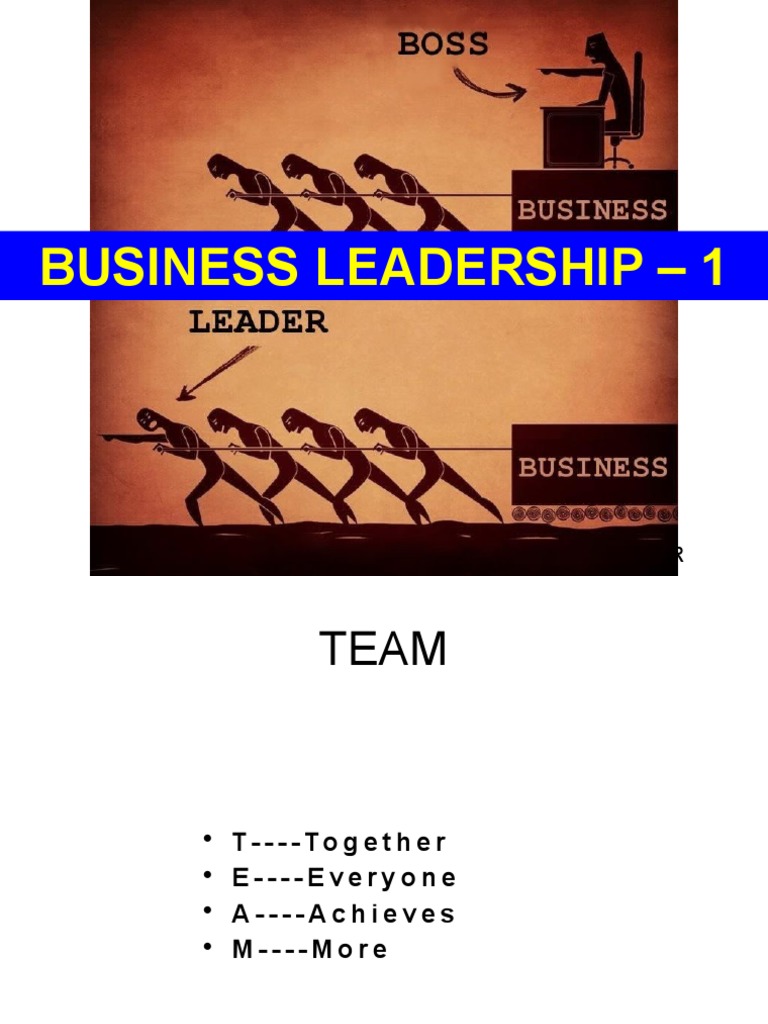 Lec 01 - Bus Ldrship - 18 Sep 2020 | PDF | Leadership | Leadership