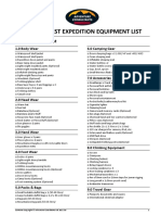 DofE Gold Expedition Kit List 2025 | PDF