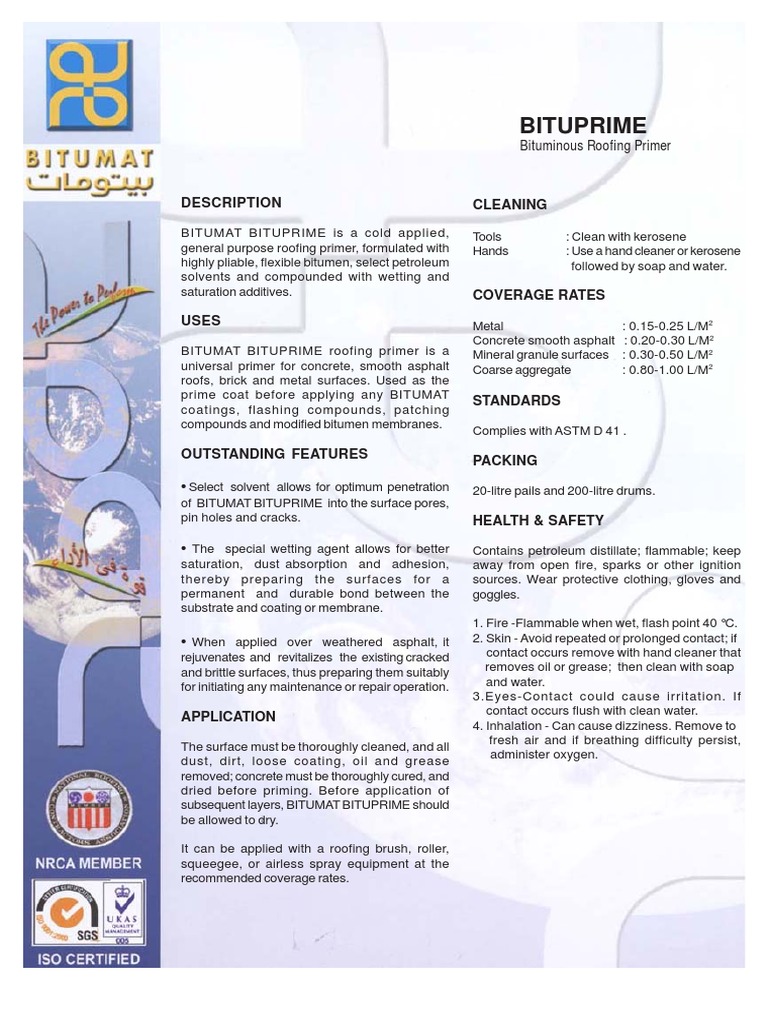 Bituprime | PDF | Asphalt | Concrete