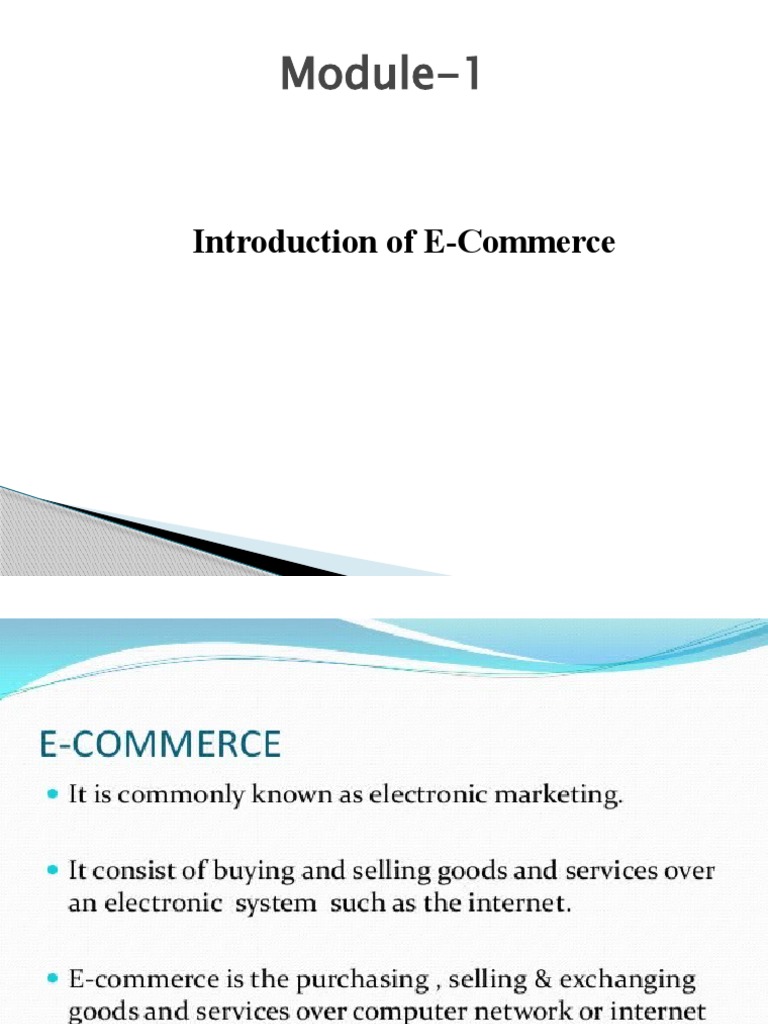 Module-1: Introduction of E-Commerce | PDF | Credit Card | Cryptography