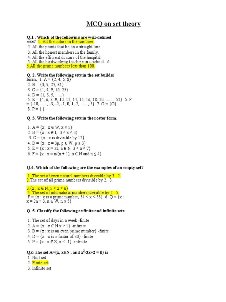 Unit-1&2 MCQ With Answers | PDF | Function (Mathematics) | Mathematical ...