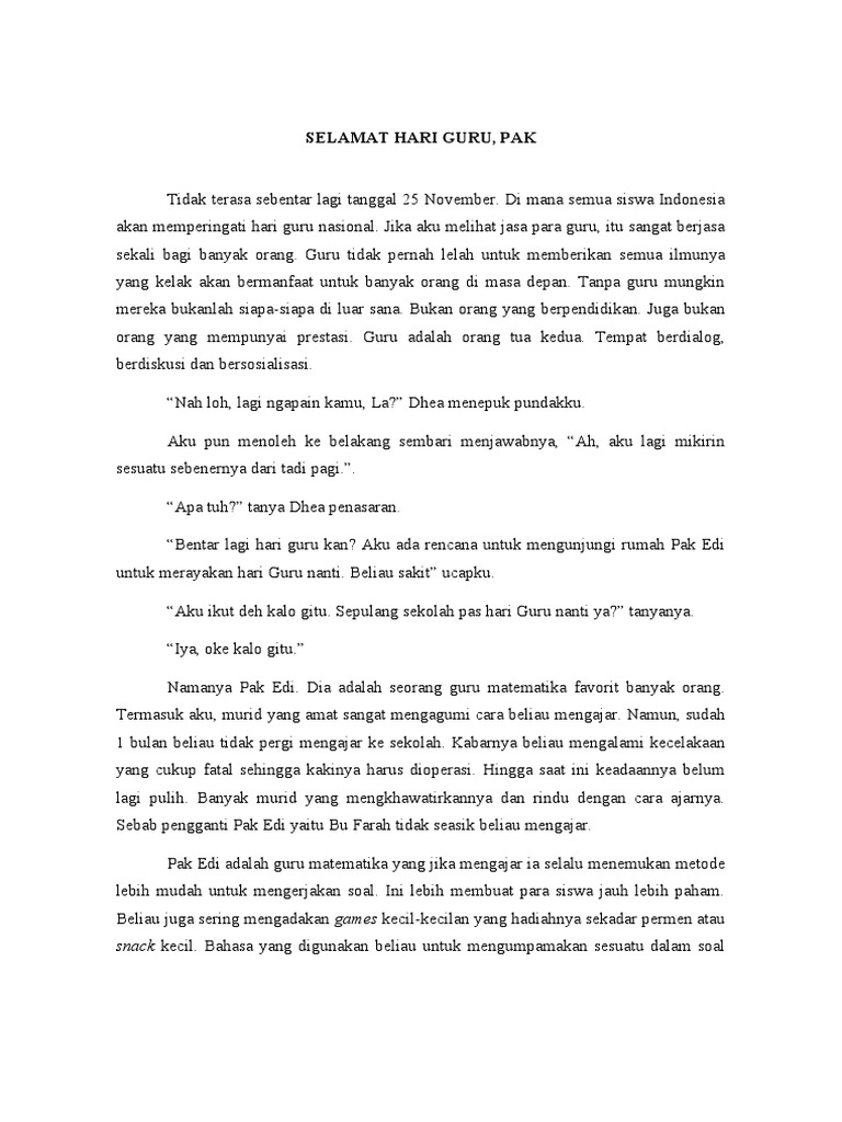 Cerpen Gilang | PDF | Seni & Disiplin Bahasa