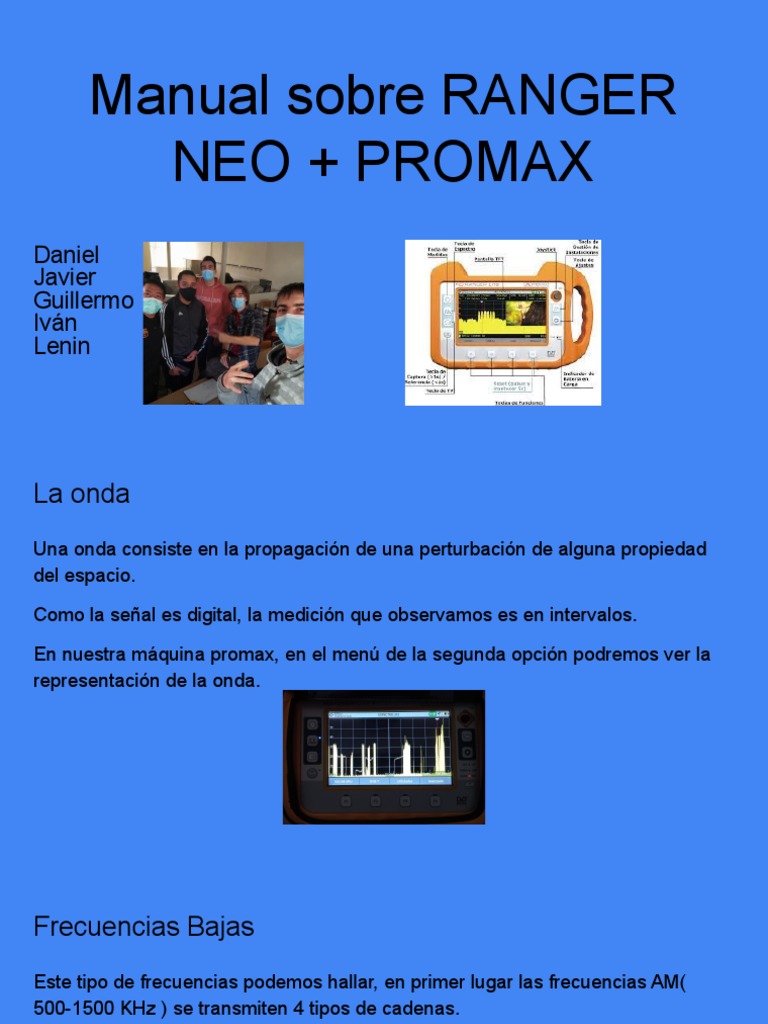 Manual Sobre RANGER NEO + PROMAX | PDF | Radio | Frecuencia