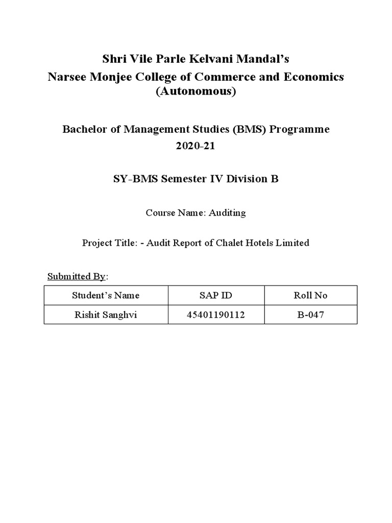 Shri Vile Parle Kelvani Mandal's Narsee Monjee College of Commerce and ...