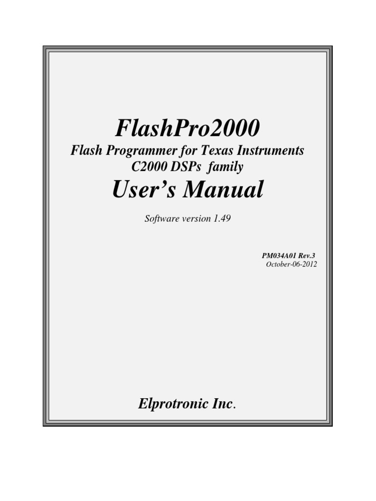 Manual FlashPro2000 | PDF | Flash Memory | Microcontroller
