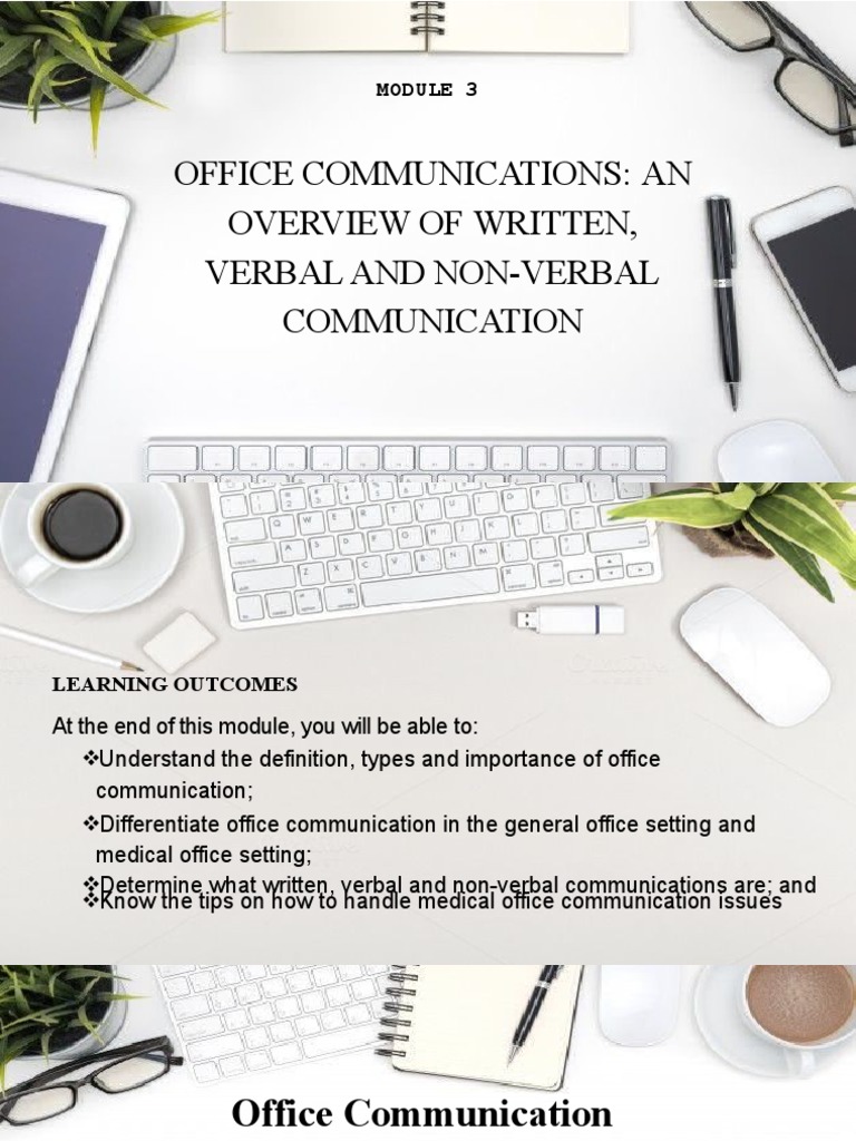 Office Communications: An Overview of Written, Verbal and Non-Verbal ...
