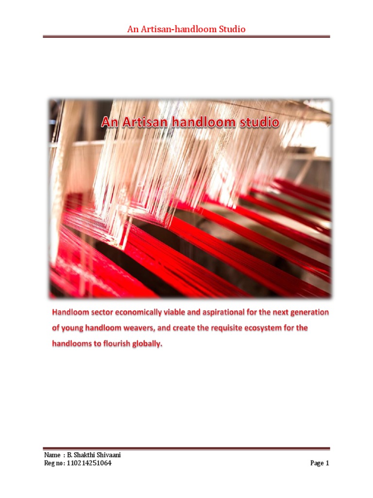 1 Handloom | PDF | Weaving | Loom