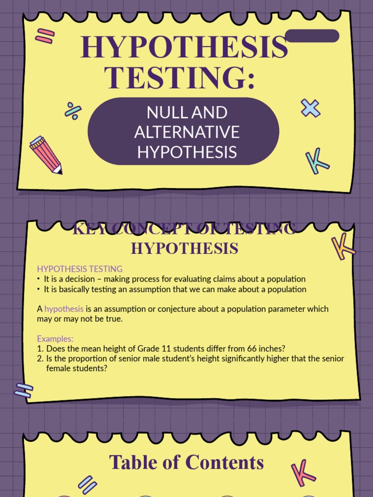 Hypothesis Testing (Null and Alternative) | PDF | Self-Improvement ...