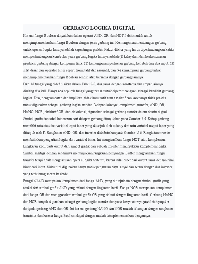 Digital Logic Gates | PDF