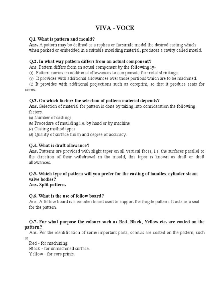 Viva Q& A | PDF | Construction | Welding