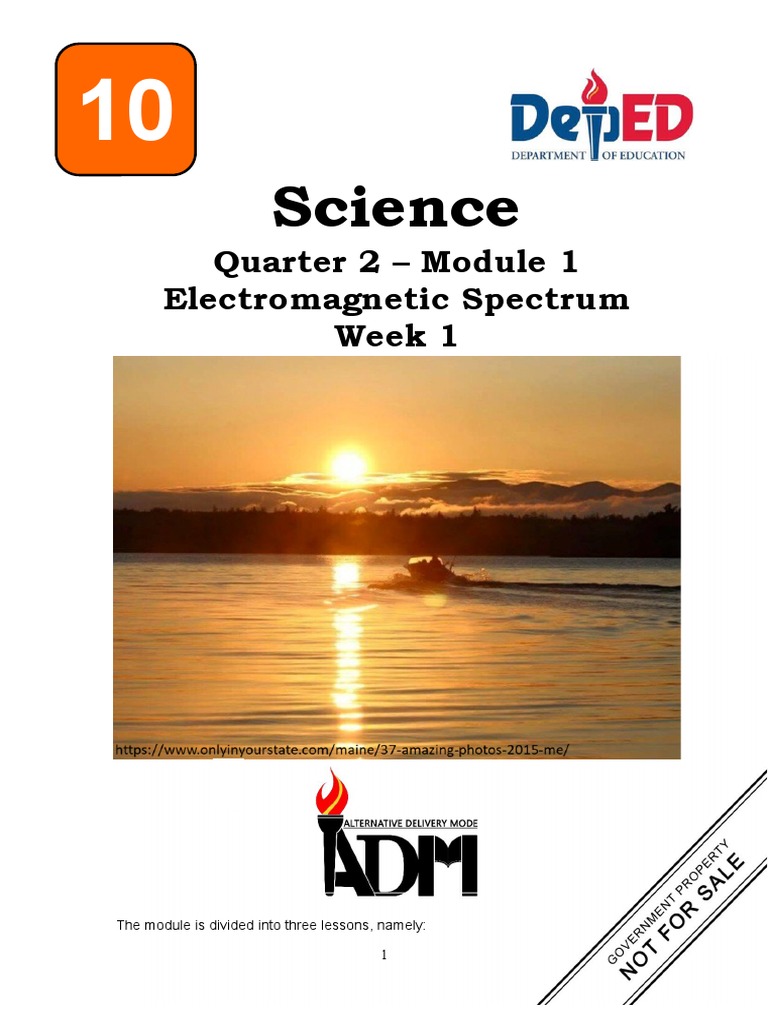 Science: Quarter 2 - Module 1 Electromagnetic Spectrum Week 1 | PDF ...