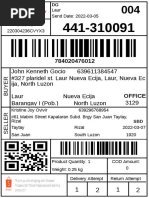 Sample JNT Waybill | PDF