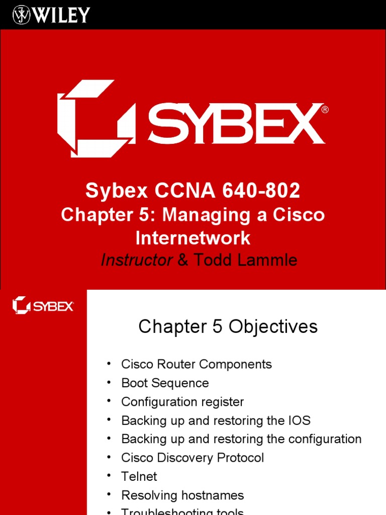 Sybex CCNA 640-802: Chapter 5: Managing A Cisco Internetwork | PDF ...