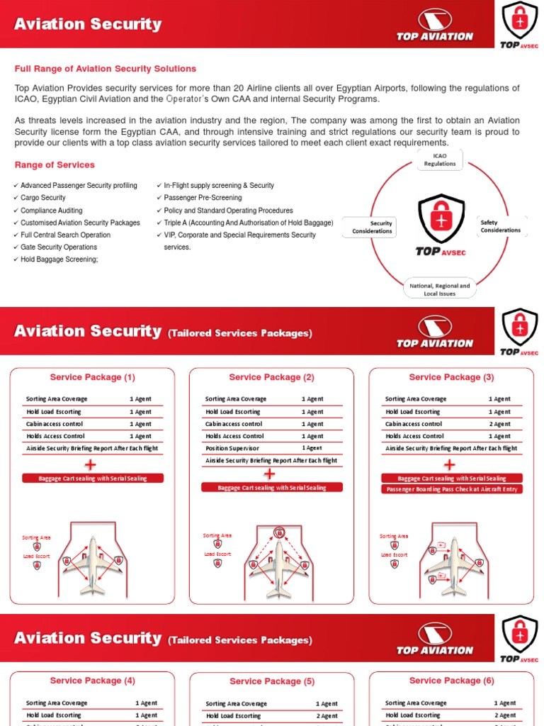 Aviation Security (Tailored Services Packages) | PDF | Airport Security ...