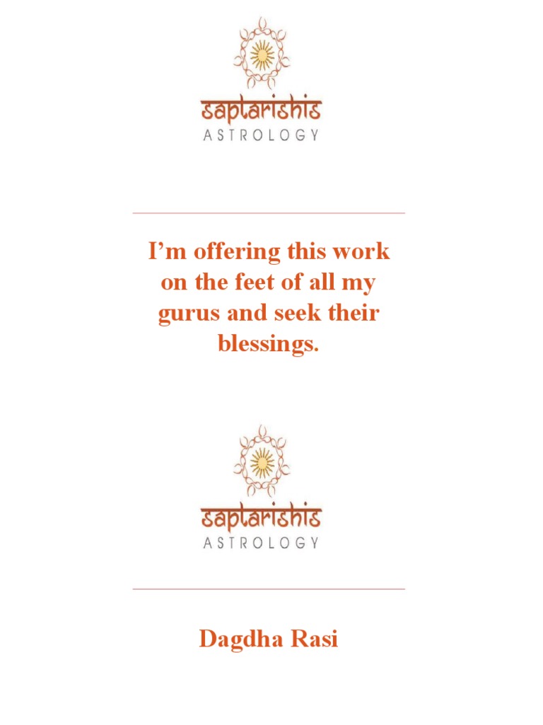 Dagdha Rasi | PDF | Planets In Astrology | Zodiac