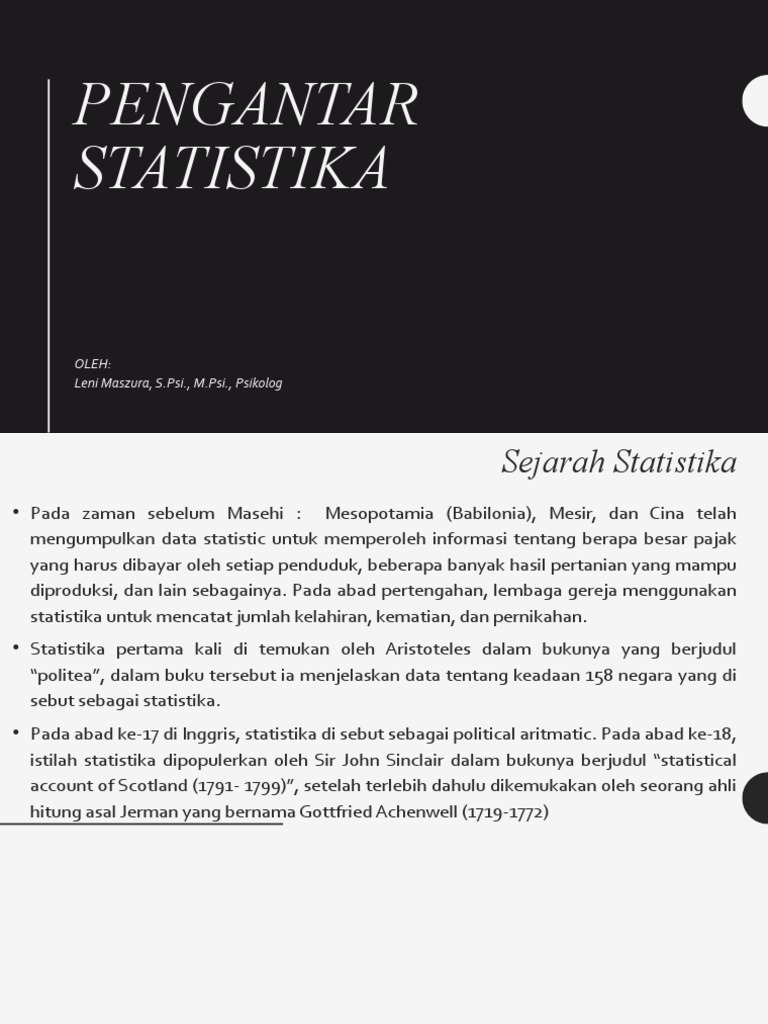 Statistika 1 | PDF