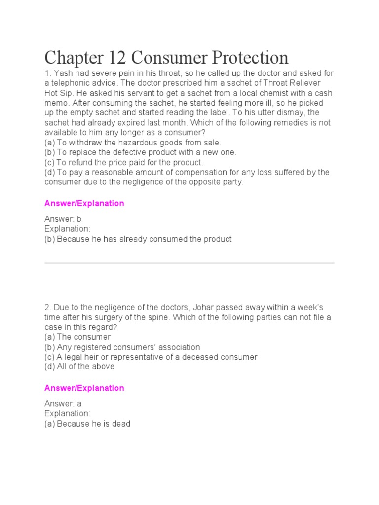 Consumer Protection Case Studies | PDF | Interest | Complaint