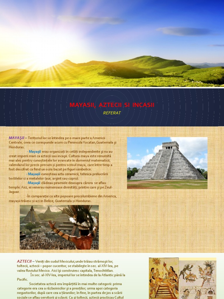 Mayasii, Aztecii Si Incasii | PDF