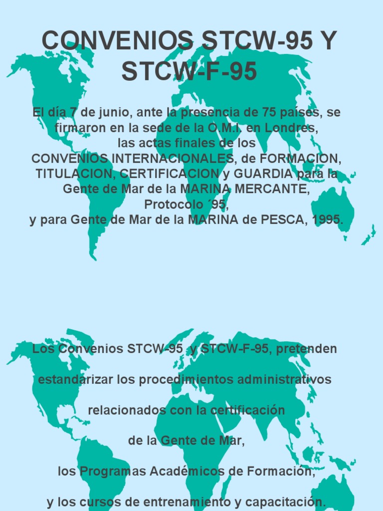 Convenios STCW-95 y STCW-F: Formación Marítima | PDF | Envío | Buques