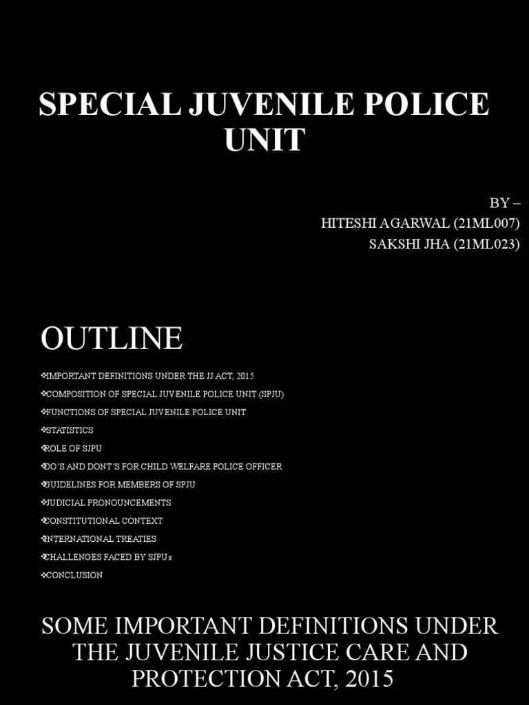 Special Juvenile Police Unit Overview | PDF | Social Institutions ...