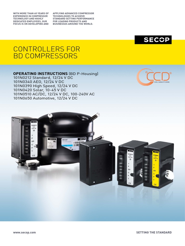 Controllers For BD Compressors: Operating Instructions (BD P-Housing ...