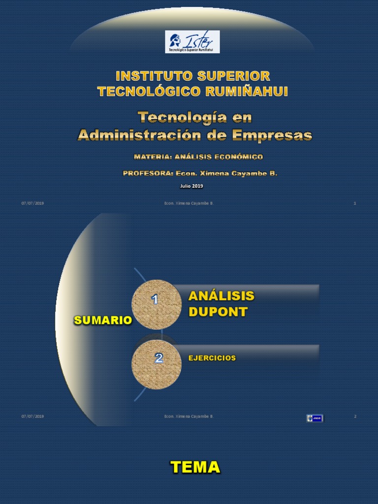 Análisis de Dupont | PDF | Rentabilidad sobre recursos propios | Economía Financiera