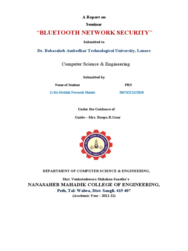 Bluetooth Network Security | PDF | Computer Science | Computing