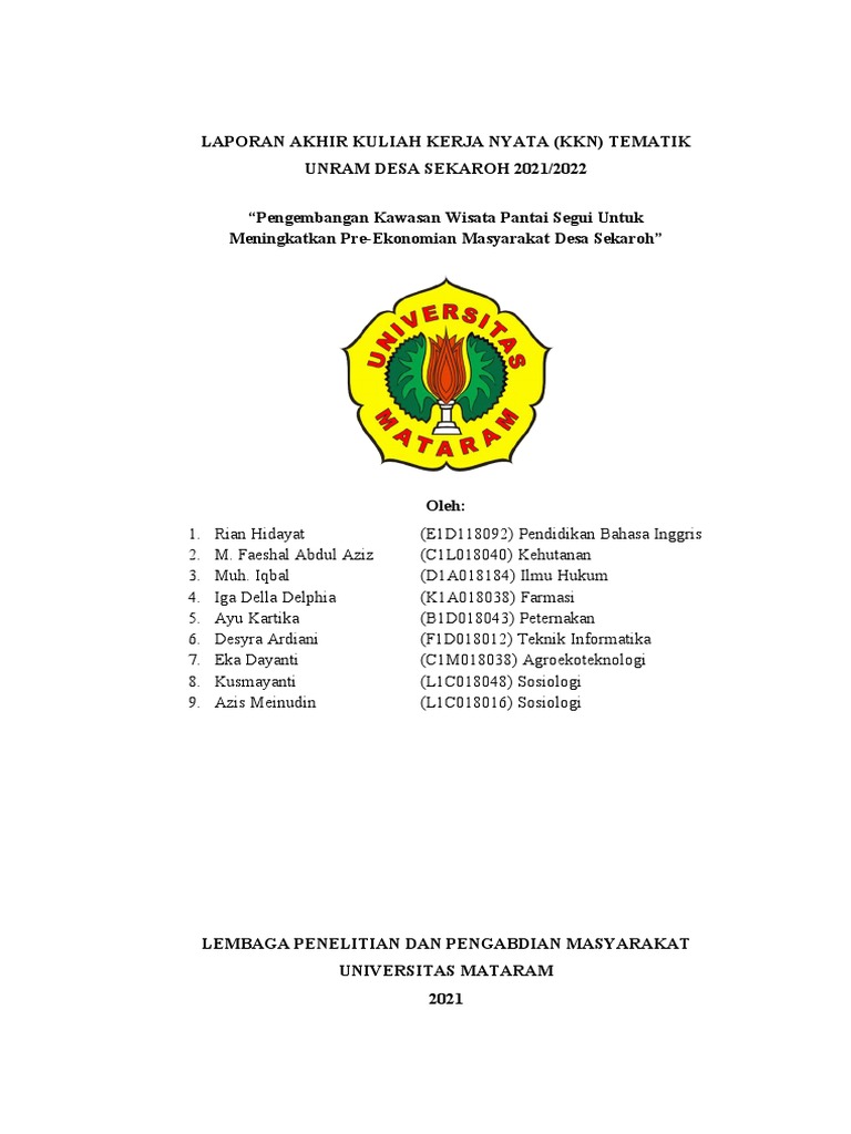 Wisata Pantai Segui: KKN Desa Sekaroh | PDF | Sains & Matematika