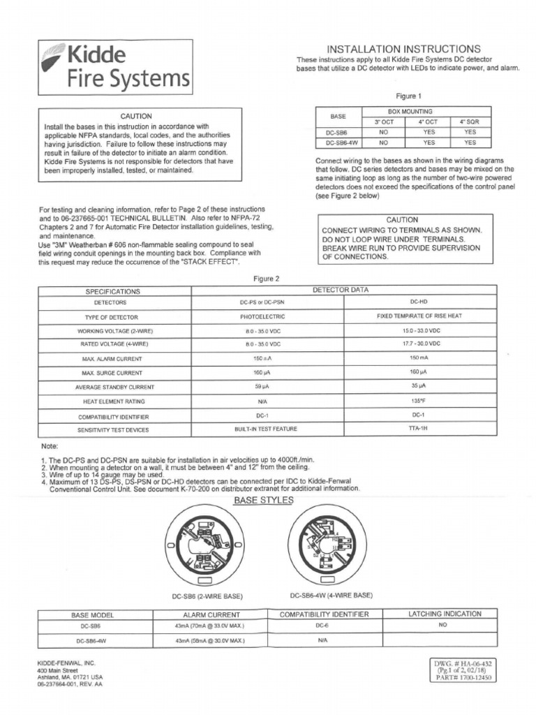 Kidde Fire Systems: I STA LA ON NS C IO S | PDF | Electrical Wiring ...