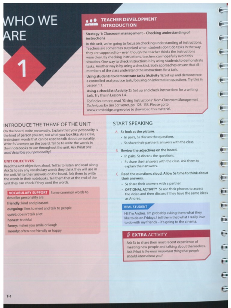 Evolve 3A - Unit 1 - Teacher - S Book | PDF