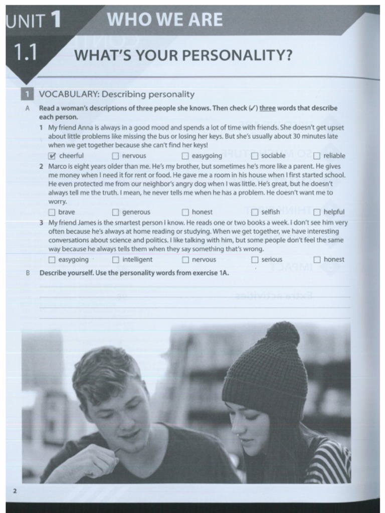 Evolve 3A - Unit 1 - Workbook | PDF