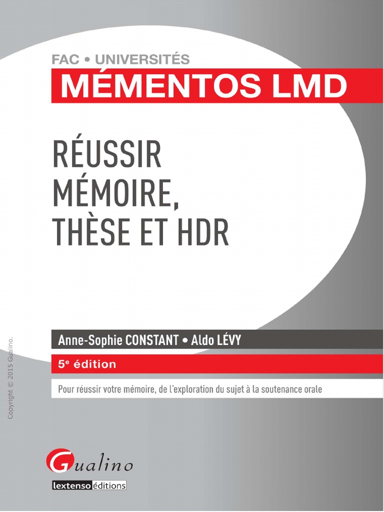 Memento LMD Reussir Memoire These Et HDR | PDF