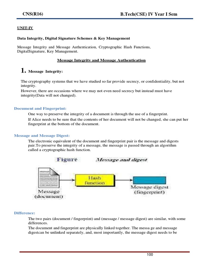 CNS (R16) B.Tech (CSE) IV Year I Sem | PDF | Cryptography | Public Key Cryptography