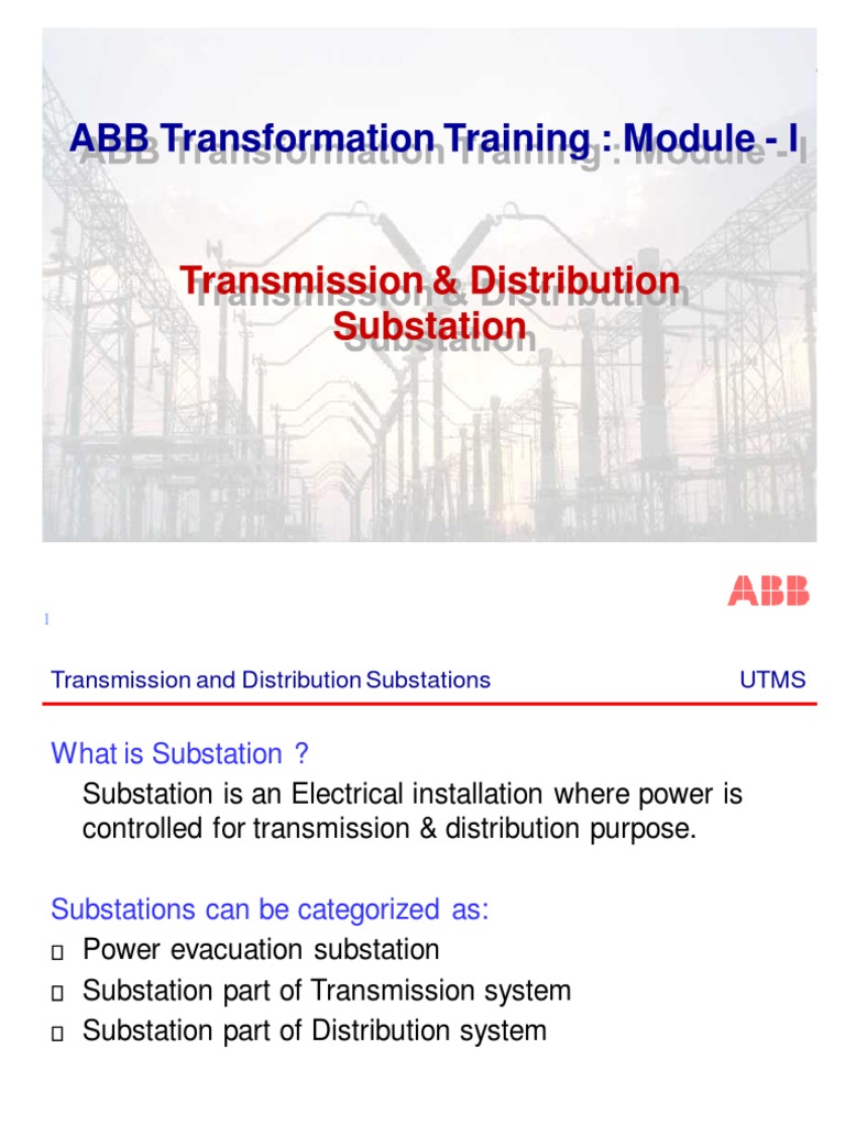 Trafo-ABB-Training Module | PDF | Electrical Substation | Electric ...