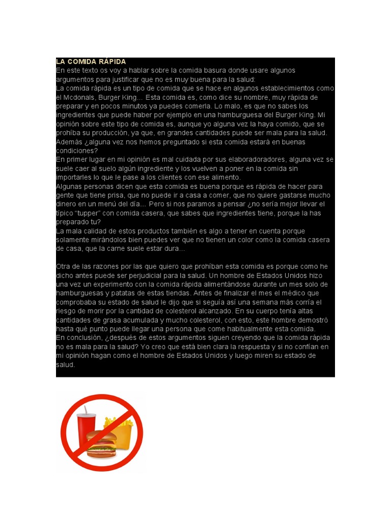 Comida Rapida | PDF | Cocina, comidas y vino