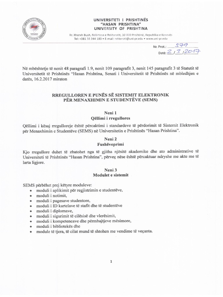 Rregullore e Punes Se SEMS FM | PDF