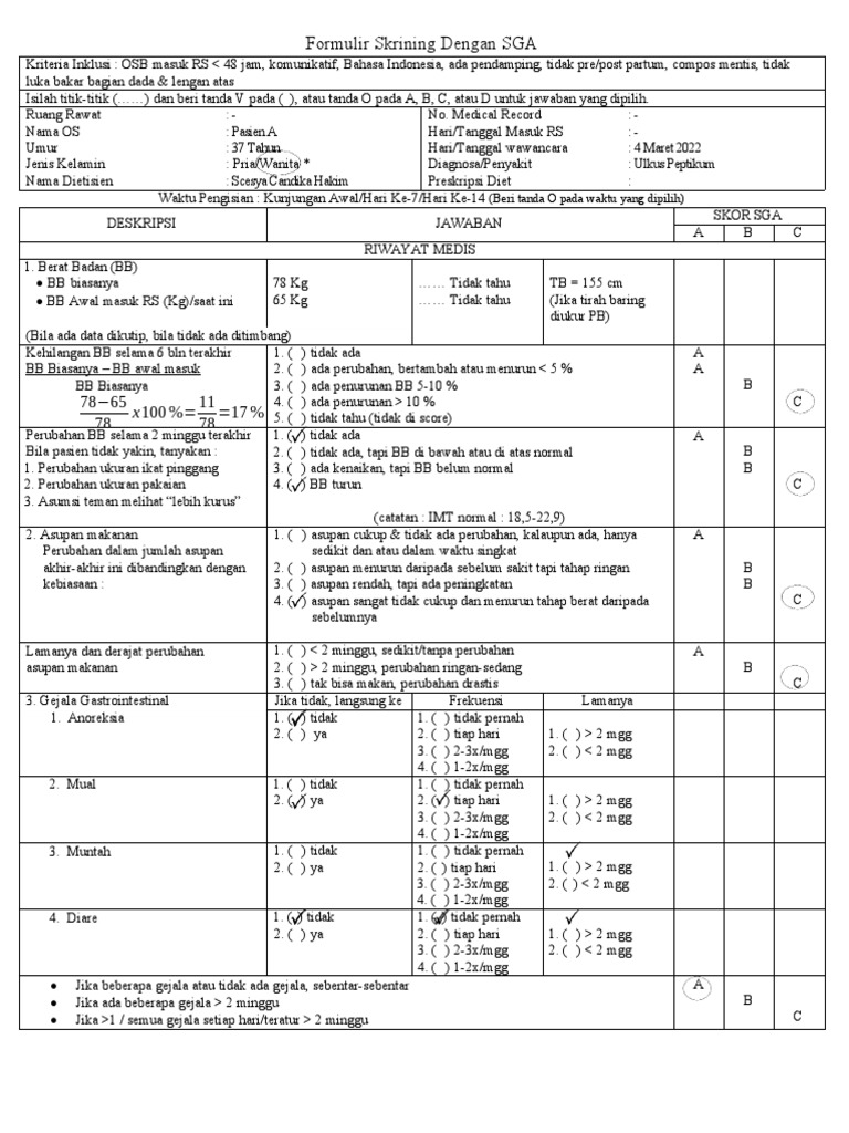 Form SGA INDONESIA | PDF
