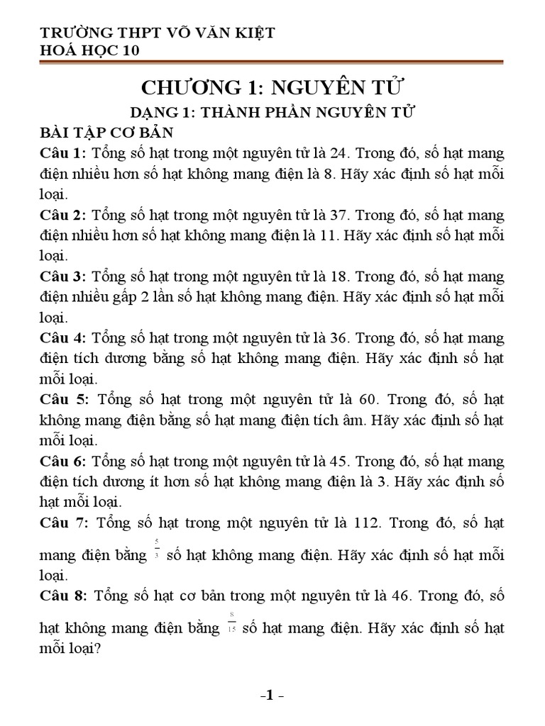De Cuong Hoa 10 | PDF